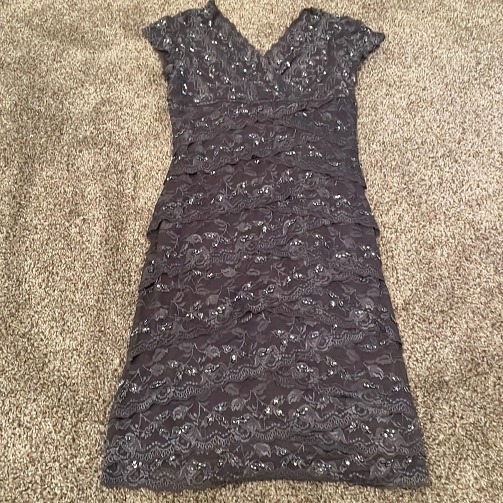 Cache’ Grey Dress With Sparkle - 10 - Gem